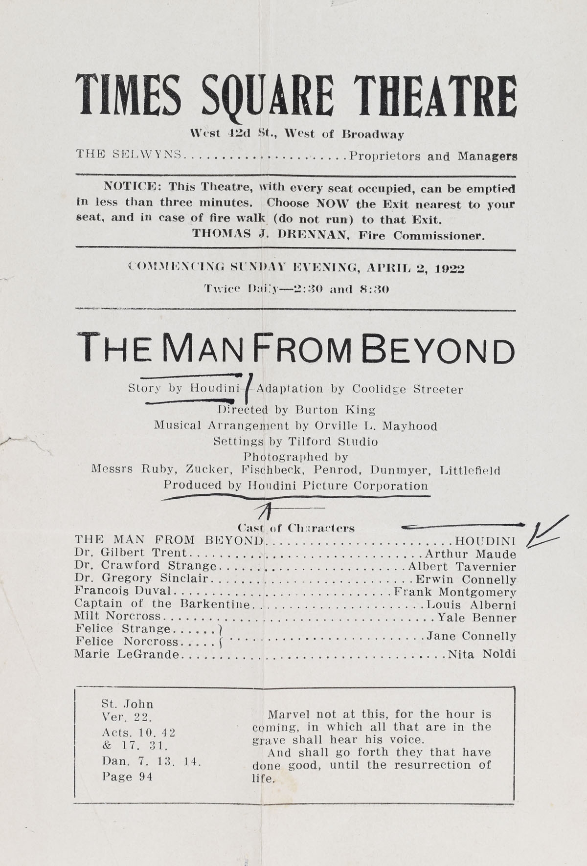 Houdini Film and In-Person Program - Quicker than the Eye