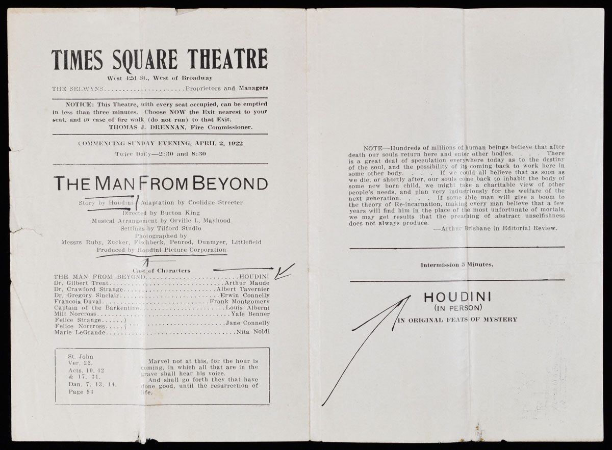 Houdini Film and In-Person Program - Quicker than the Eye