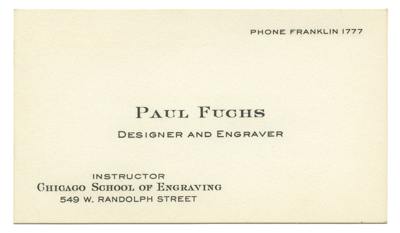 Paul Fuchs Portrait Postcard and Business Card - Quicker than the Eye