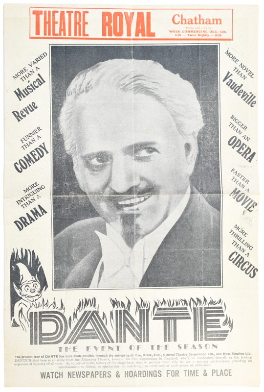 Dante: Theatre Royal Advertisement - Quicker than the Eye