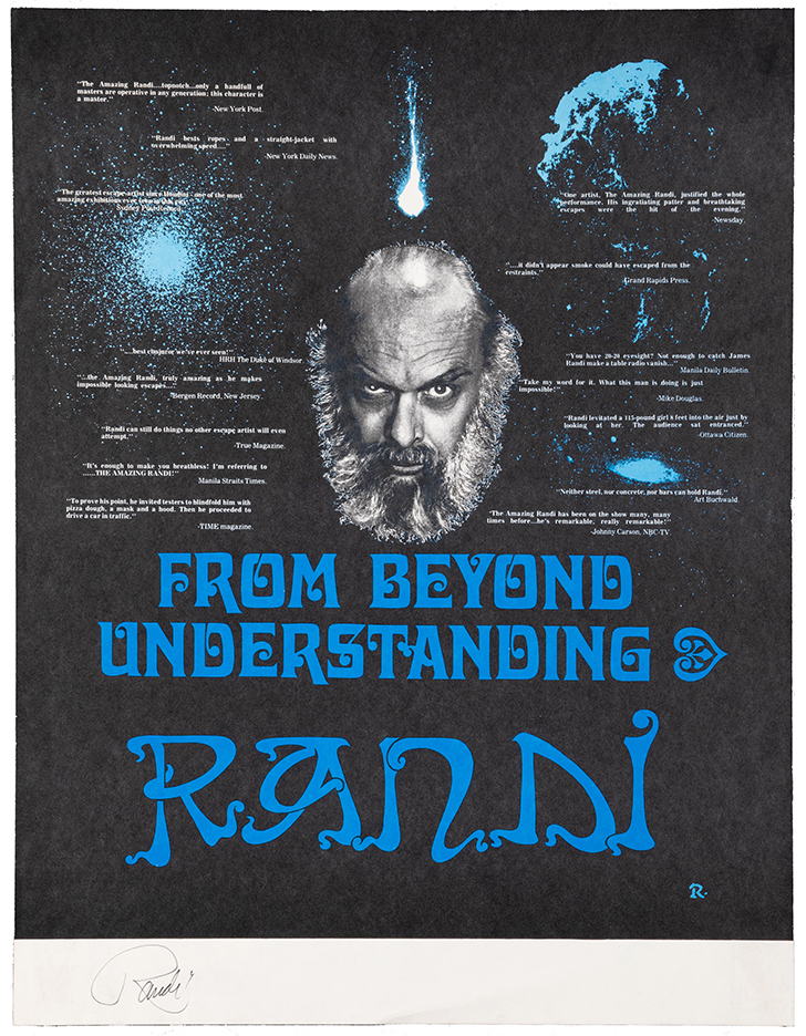 Randi, From Beyond Understanding Poster (Signed) - Quicker than the Eye
