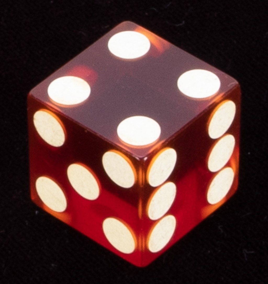 Translucent Red Magnetized Die - Quicker than the Eye