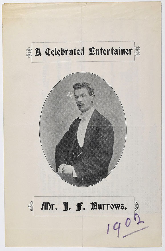 Mr. J.F. Burrows: A Celebrated Entertainer - Quicker than the Eye