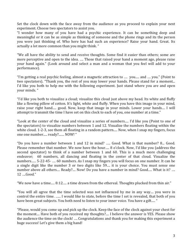 Perfect Clock - Quicker than the Eye