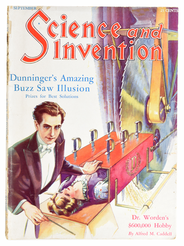 Science and Invention: Dunninger's Amazing Buzz Saw Illusion - Quicker ...