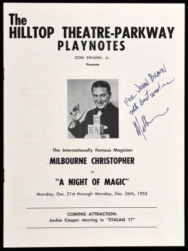 Milbourne Christopher Letter - Quicker than the Eye