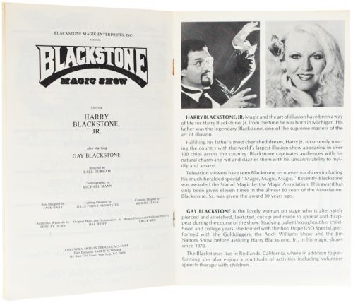 Blackstone Jr. Program, Signed - Quicker than the Eye