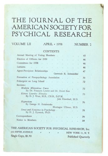 Journal of the American Society for Psychical Research, Volume LII ...